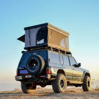 China 2025 Aluminum 3-Person Rooftop Car Tent for Outdoor Hiking and Camping Hard Shell Triangle Clamshell with Ladder Accessory for sale