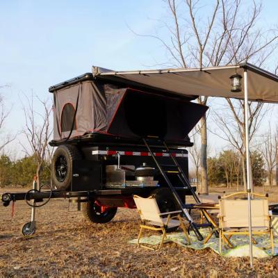 China Luxury Self-Driving Teardrop RV Camper Travel Trailer 4x4 Off-Road Mini Small Overland Camping Caravan for Outdoor Small Car for sale