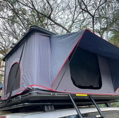 China Aluminum 3-Person Rooftop Car Tent for Outdoor Hiking Jimny Suzuki Triangle Clamshell Hard Shell with Ladder Accessory for sale