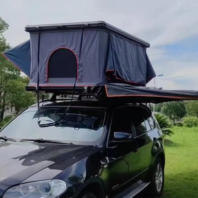 China Camping Aluminum 3 Person Outdoor Hiking Rooftop Roof Top Car Tent Triangle Clamshell Hard Shell Top Roof Tent for sale
