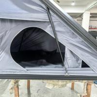 China Camping Aluminum 3 Person Outdoor Hiking Rooftop Roof Top Car Tent Triangle Clamshell Hard Shell Top Roof Tent for sale
