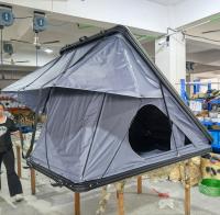 China Camping Aluminum 3 Person Outdoor Hiking Rooftop Roof Top Car Tent Triangle Clamshell Hard Shell Top Roof Tent for sale