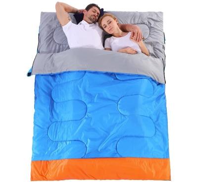 China Factory Wholesale New Ultralight Outdoor Double Sleeping Bag Waterproof Lightweight 2 Person Camping Sleeping Bag for Adults for sale