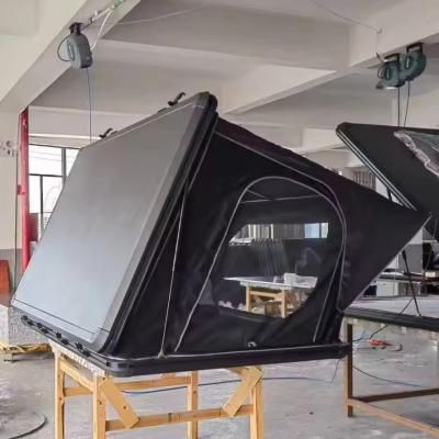 China Camping Aluminum 4 Person Outdoor Hiking Rooftop Roof Top Car Tent Triangle Clamshell Hard Shell Top Roof Tent for sale