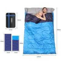 China Factory Wholesale New Ultralight Outdoor Double Sleeping Bag Waterproof Lightweight 2 Person Camping Sleeping Bag for Adults for sale