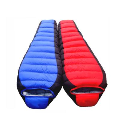 China Hot Sell 4 season Outdoor Camping Goose down ultra lightweight portable compact mummy sleeping bag for sale