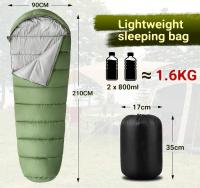 China Factory New Outdoor Ultralight Heating Mummy Single Waterproof Sleeping Bag Winter -20 Degree Thick Sleeping Bag for Adults for sale