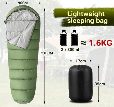 China Factory Outdoor Adults Ultralight Heating Mummy Waterproof Sleeping Bag Winter -20 Degree Thick Sleeping Bag for Camping for sale