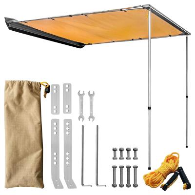 China Waterproof Retractable Car Awning Tent Outdoor Camper Tent Car Roof Side 4x4 Awning for SUV Caravan Privacy Screen Outdoor Tent for sale