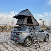 China Factory Camping Aluminum 3 Person Outdoor Hiking Rooftop Roof Top Car Tent Triangle Clamshell Hard Shell Top Roof Tent for sale