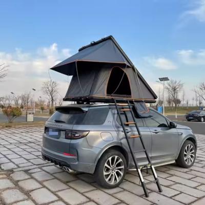 China Factory Camping Aluminum 3 Person Outdoor Hiking Rooftop Roof Top Car Tent Triangle Clamshell Hard Shell Top Roof Tent for sale