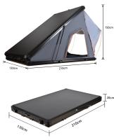 China Factory  Outdoor Camping Hot Selling Triangle Car Roof Top Tents Hard Shell Slim Aluminum  Rooftop Tent for sale