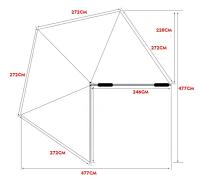 China Factory New high-quality high-density Oxford fabric waterproof and tear resistant fan-shaped car side tent for sale