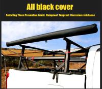 China Factory best-selling black glue coating with lights car side sunscreen canopy tent aluminum alloy support pole tent for sale