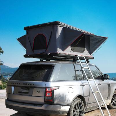 China Wholesale 4x4 Camping Aluminum 4 Person Outdoor Rooftop Roof Top Car Tent Triangle Clamshell Hard Shell Top Roof Tent for Sale for sale