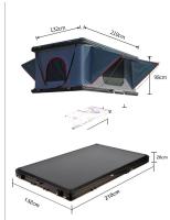 China Wholesale 4x4 Camping Aluminum 4 Person Outdoor Rooftop Roof Top Car Tent Triangle Clamshell Hard Shell Top Roof Tent for Sale for sale