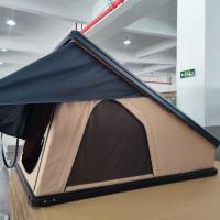 China Outdoor Camping Triangle Waterproof Car Rooftop Tent Hard Clamshell 4 Person Aluminum Car Truck Camping Hard Shell Roof Tent for sale