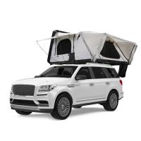 China 2.1m ABS Hard Shell Outdoor Travel Car Roof Tent Folding Rollover Large Space Car Roof Tent for sale