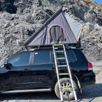 China Car Rooftop Tent 4 Person Camping Aluminum Hard Shell Triangle Tents Outdoor Waterproof Travel Suv Car Rooftop Tent for sale