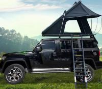 China 4x4 Off-road Camping Car Triangular Roof Top Tent Aluminum 4 Person Outdoor Rooftop Tent Clamshell Hard Shell Top Roof Tent for sale