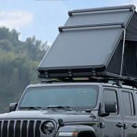 China 4x4 Off-road Camping Car Triangular Roof Top Tent Aluminum 4 Person Outdoor Rooftop Tent Clamshell Hard Shell Top Roof Tent for sale