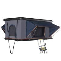 China 4x4 Off-road Camping Car Triangular Roof Top Tent Aluminum 4 Person Outdoor Rooftop Tent Clamshell Hard Shell Top Roof Tent for sale