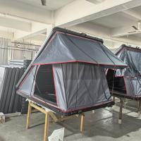 China Outdoor Camping Triangle Waterproof Car Awning Outdoor Camping  Rooftop Tent Camping Hard Shell Roof Top Tent for sale