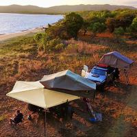 China Camp Tent Hexagonal 270 Degree Fan-Shaped Tent Camper Accessories Car Sunshade  Car Roof Side Tent Awning 270 for sale
