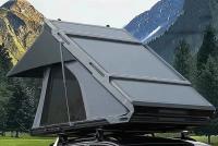 China Aluminum Shell with Crossbar Triangular Roof Tent Suitable for SUV Off-road Sedan Outdoor Self Driving Roof Tent for sale
