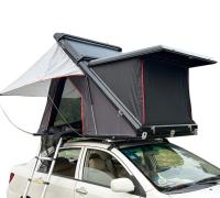 China Outdoor Camping in Stock Hot Sell Triangle Roof Top Tents Hard Shell Slim Aluminum Dachzelt Hardtop Car Rooftop Tent for sale