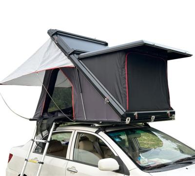 China Outdoor Camping in Stock Hot Sell Triangle Roof Top Tents Hard Shell Slim Aluminum Dachzelt Hardtop Car Rooftop Tent for sale