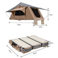 China Soft Car Roof Top Tent Box for Road 1.8M 2.1M 3-4 Person Camping Sleeping Rooftop Tent for Jeep Toyota Wrangler Land Cruiser for sale