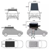 China ABS Shell Car Roof Top Tent Folding SUV Truck Rooftop Tent Automatic Outdoor Camp Hard Shell Car Roof Tent for sale