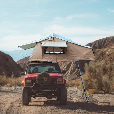 China Aluminum Frame Rooftop Tent Car Large Size 1.9M 1.6M 1.4M Soft Shell Double Layer Foldable Soft Car Roof Tents for Vehicle SUV for sale