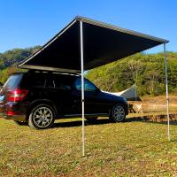 China Outdoor Waterproof and Windproof Black Coated Oxford 4x4 4wd Car Side Awning Tent With Adjustable Led Light for sale