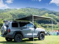 China Hot Sale car side tent with side cloth and front cloth 4x4 Awning outdoor car side awning with LED light for sale