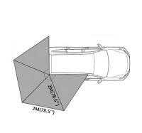 China Camping Oversized Sunshade  Rain Proof Oxford Cloth  Fully Automatic Pole Fan Shaped Car Side Tent for sale