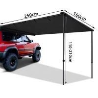 China Outdoor Camping Car Side Sunshade Canopy Tent Aluminum Alloy Pole Sunscreen Coating for sale