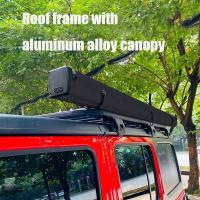China Outdoor Camping Car Side Sunshade Canopy Tent Aluminum Alloy Pole Sunscreen Coating for sale