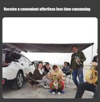 China Outdoor Camping Car Side Sunshade Canopy Tent Aluminum Alloy Pole Sunscreen Coating for sale
