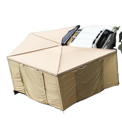 China Outdoor Waterproof Automatic Retractable Awning Camping Car Awning 4x4 4WD 270 Degree Awning Tent for sale
