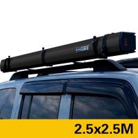 China Aluminum Car Side Tent Champing with LED Light 4x4 Awning PU Coated Sunshade Outdoor Car Awning Tent for sale