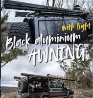 China Aluminum Car Side Tent Champing with LED Light 4x4 Awning PU Coated Sunshade Outdoor Car Awning Tent for sale
