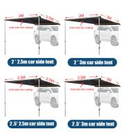 China Outdoor Camping Waterproof Car Side Canopy Tent Car Side Black Glue Anti UV Coating Sunshade Tent for sale