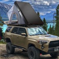 China Camping Aluminum 4 Person Roof Top Tent Car Rooftop Tent Triangle  Hard Shell Top Roof Tent for sale
