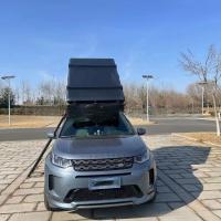 China Self driving adventure rest roof tent aluminum alloy shell with crossbar solar panel can be added triangular roof tent for sale