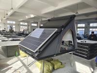 China Self driving adventure rest roof tent aluminum alloy shell with crossbar solar panel can be added triangular roof tent for sale