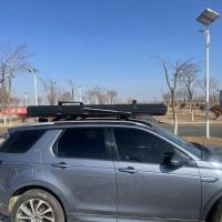 China Self driving adventure rest roof tent aluminum alloy shell with crossbar solar panel can be added triangular roof tent for sale