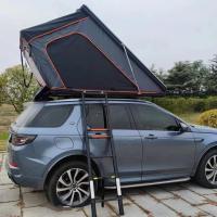 China Self driving adventure rest roof tent aluminum alloy shell with crossbar solar panel can be added triangular roof tent for sale