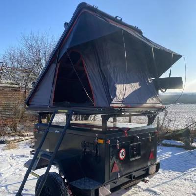 China 4x4 Offroad Outdoor Camping Car Rooftop Tent Triangle Aluminum Shell Oxford Clamshell Hard Shell Roof Top Tent for Outdoor for sale